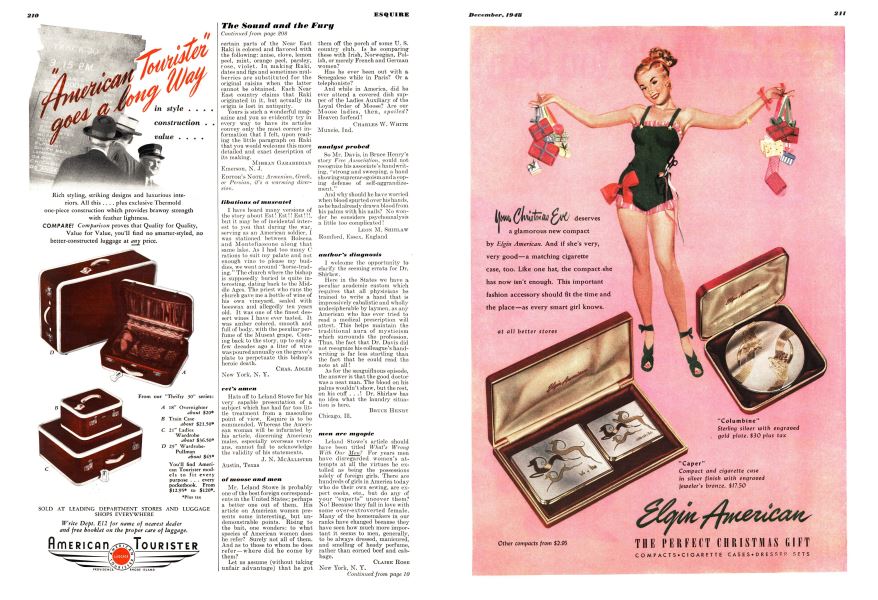 AMERICAN TOURISTER | Esquire | DECEMBER, 1948
