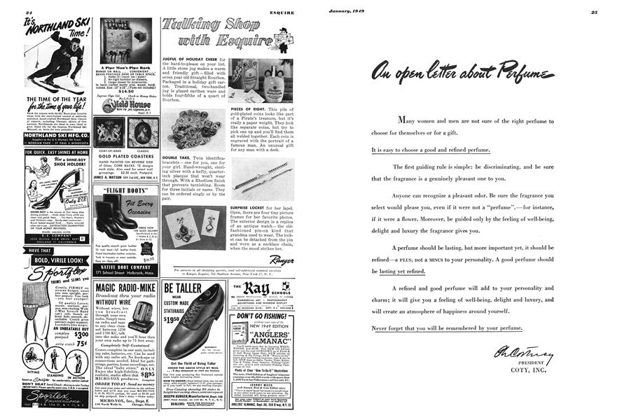 Coty, Inc. | Esquire | JANUARY, 1949