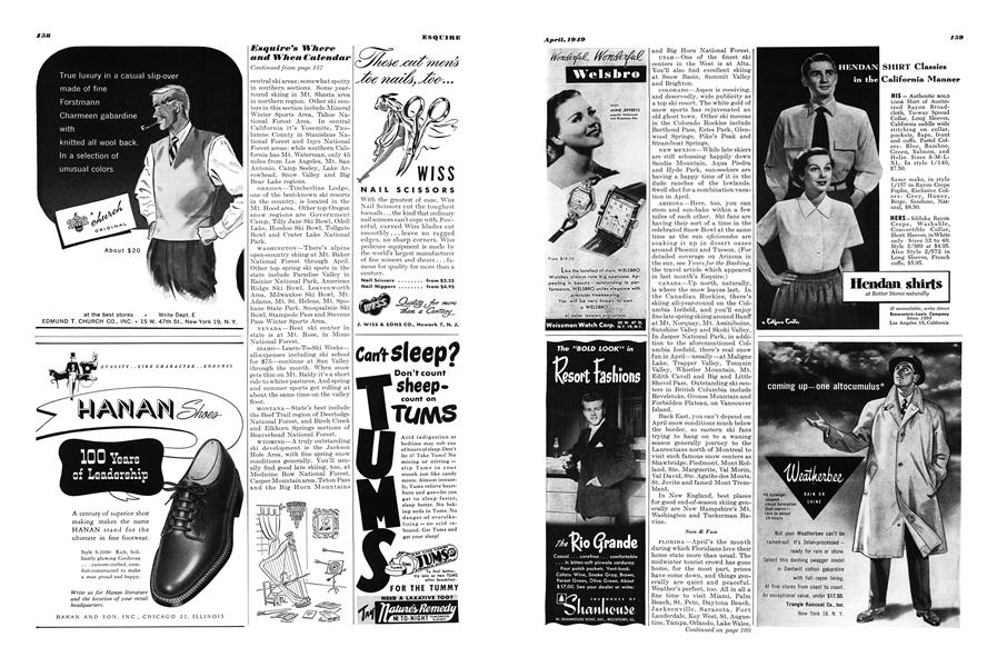 Brownstein-Louis Company | Esquire | APRIL, 1949