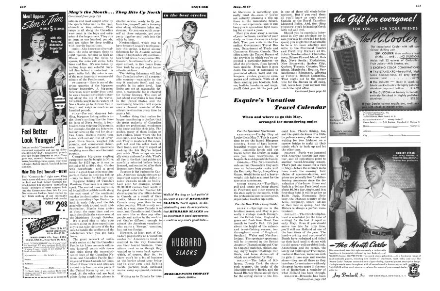 Esquire's Vacation Travel Calendar | Esquire | MAY, 1949
