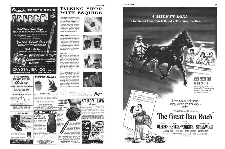 Advertisement: "The Great Dan Patch" | Esquire | AUGUST, 1949