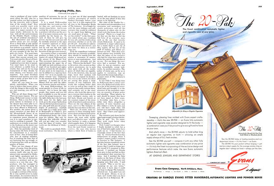 Evans Case Company | Esquire | SEPTEMBER, 1949