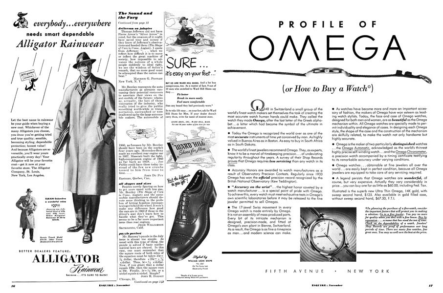 Omega | Esquire | NOVEMBER, 1949