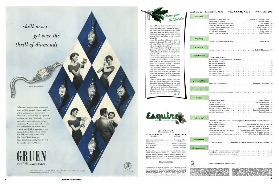 contents for December, 1949 | Esquire | DECEMBER, 1949