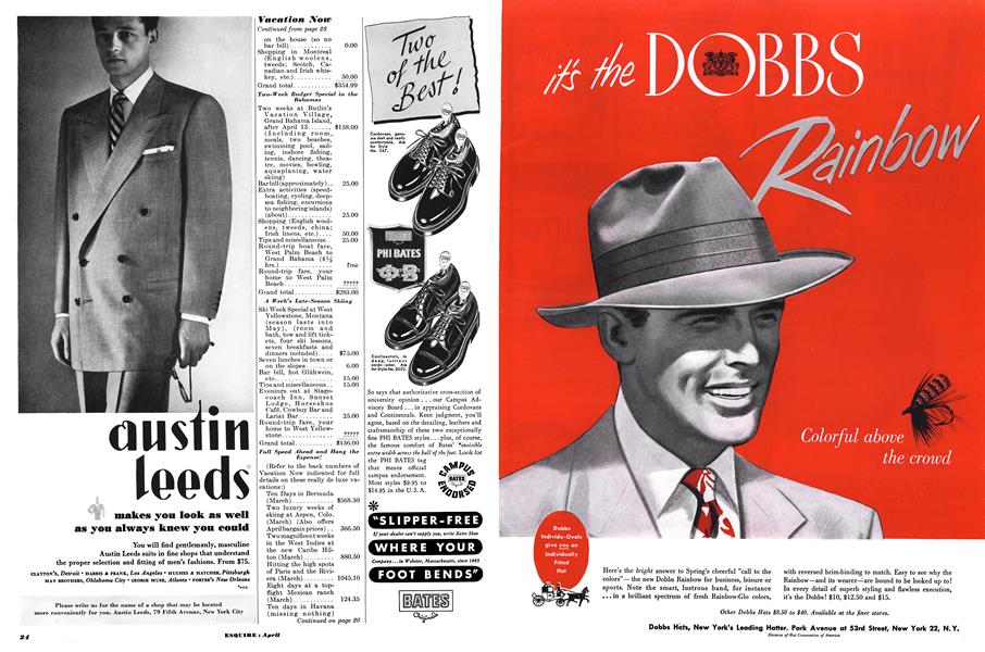 Dobbs Hats | Esquire | APRIL, 1950