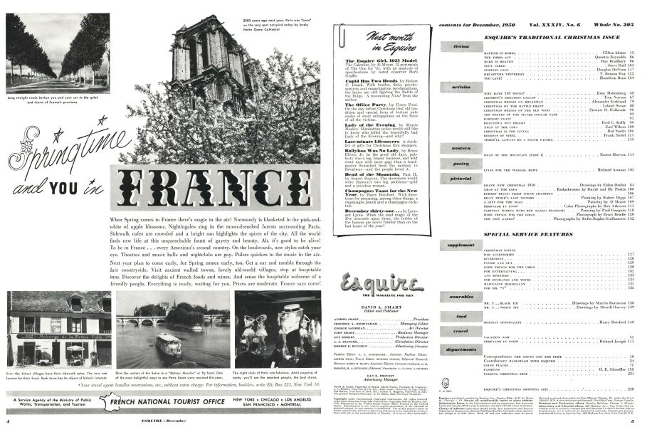 French National Tourist Office | Esquire | DECEMBER, 1950