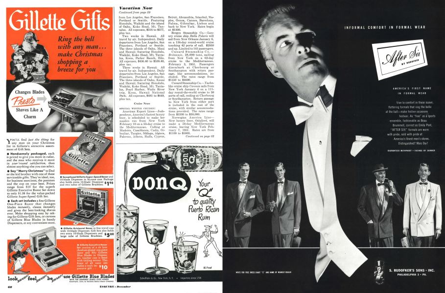 Gillette Safety Razor Company | Esquire | DECEMBER, 1950
