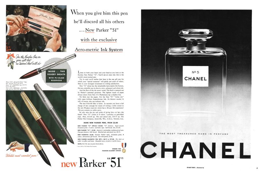 Advertisement: Chanel | Esquire | JANUARY, 1951