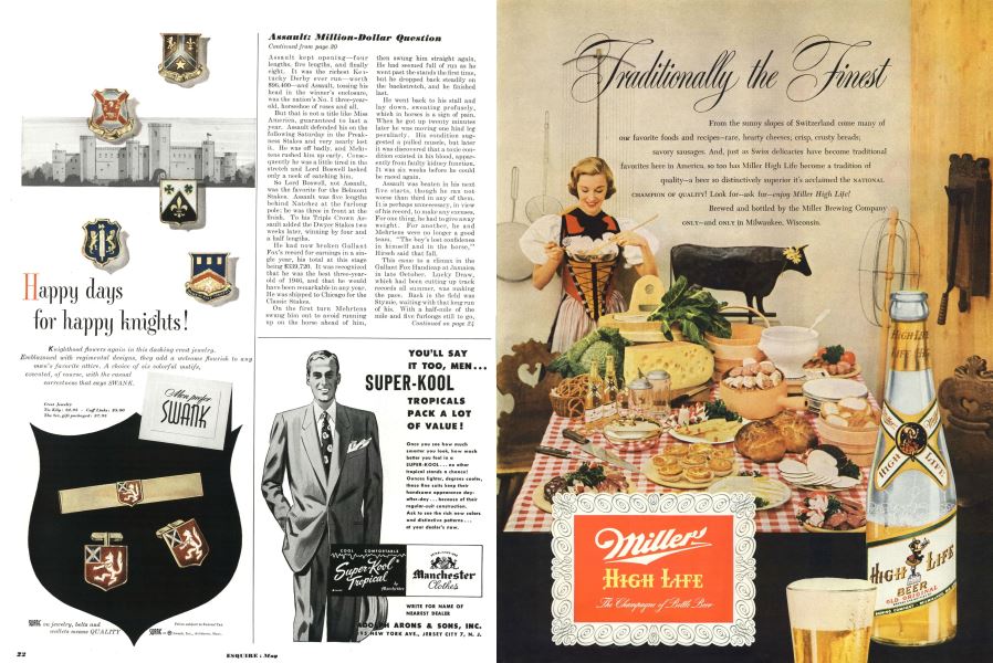 Miller Brewing Company: Miller High Life | Esquire | MAY, 1951