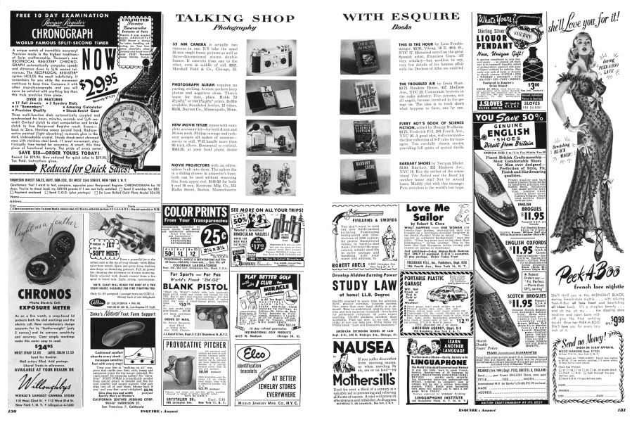 advertisements | Esquire | AUGUST, 1951
