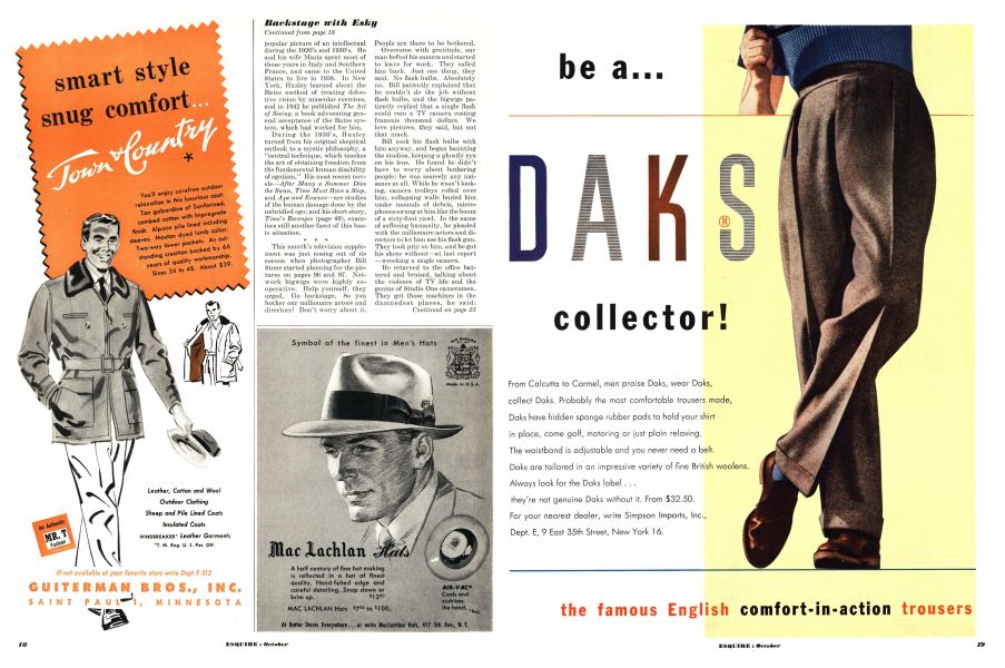 Mac Lachlan: Mac Lachlan Hats | Esquire | OCTOBER, 1951