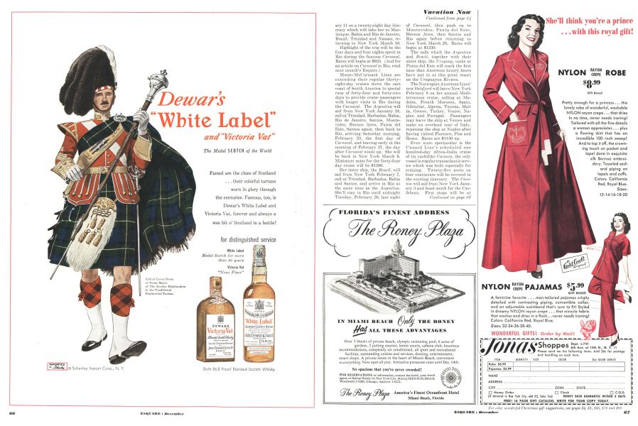 The Roney Plaza | Esquire | DECEMBER, 1951