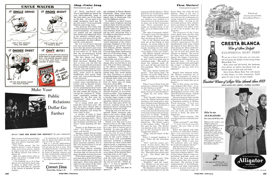 CRESTA BLANCA WINE COMPANY: CRESTA BLANCA | Esquire | FEBRUARY, 1952