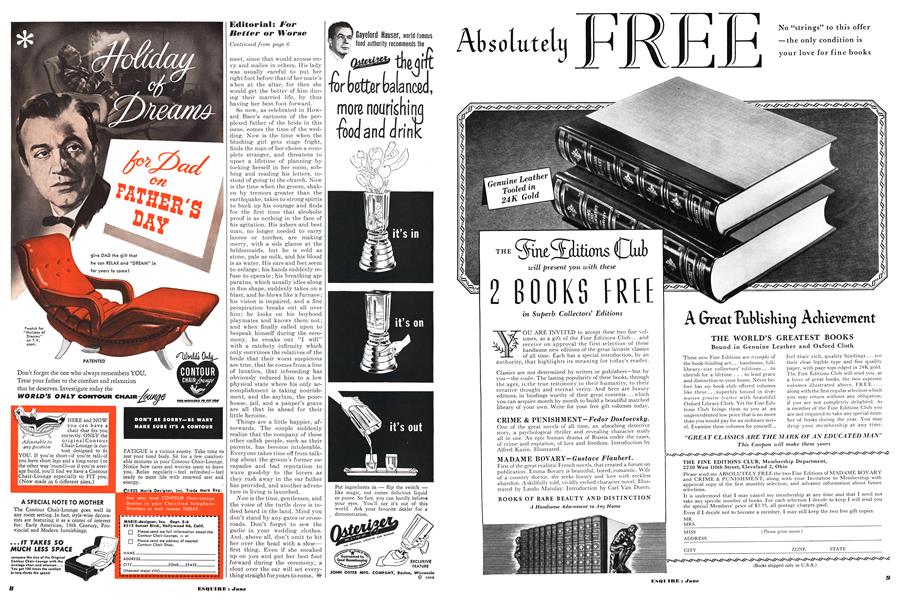 The Fine Editions Club | Esquire | JUNE, 1952