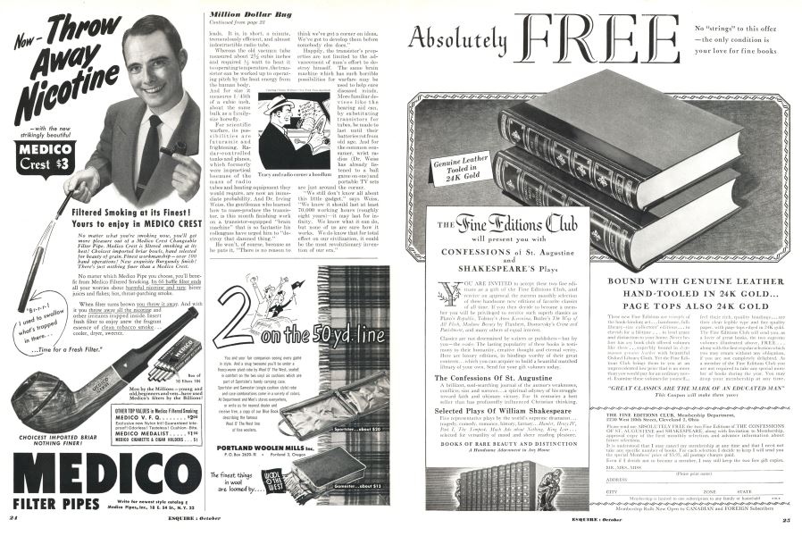 The Fine Editions Club | Esquire | OCTOBER, 1952