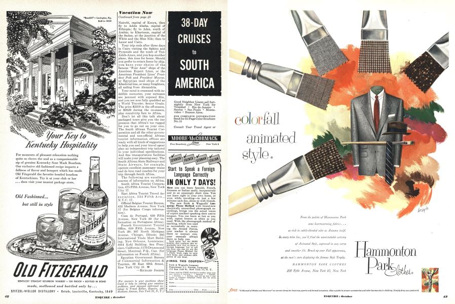Stitzel-weller Distillery: Old Fitzgerald | Esquire | OCTOBER, 1952