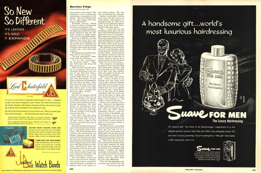 Advertisement: Suave | Esquire | DECEMBER, 1952