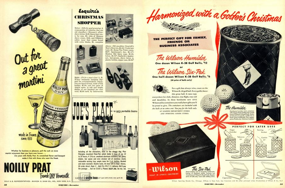 Wilson Sporting Goods Co. | Esquire | DECEMBER, 1952