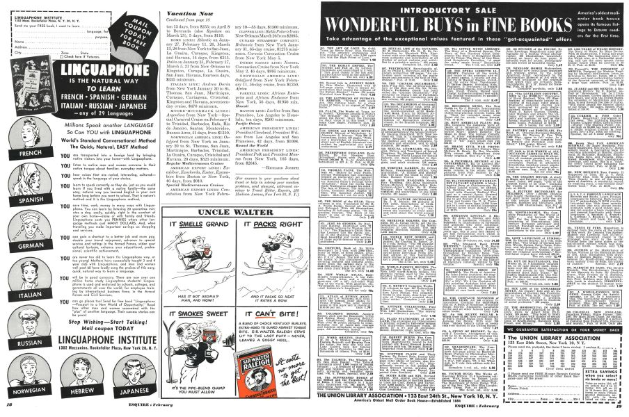 The Union Library Association | Esquire | FEBRUARY, 1953