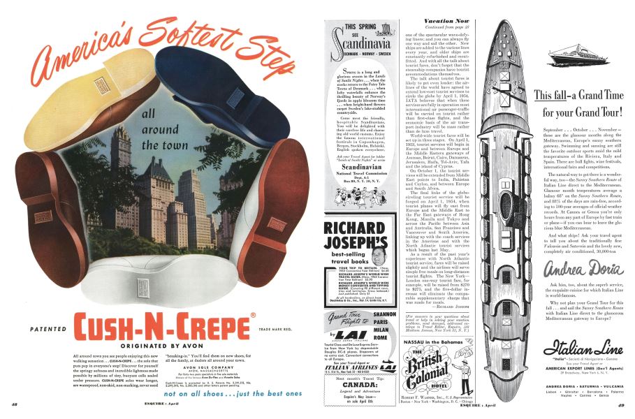 Avon Sole Company: Cush-n-crepe | Esquire | APRIL, 1953