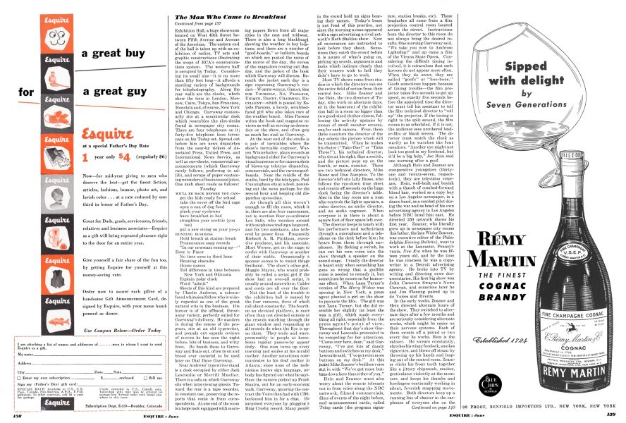 Rémy Martin: Cognac Brandy | Esquire | JUNE, 1953