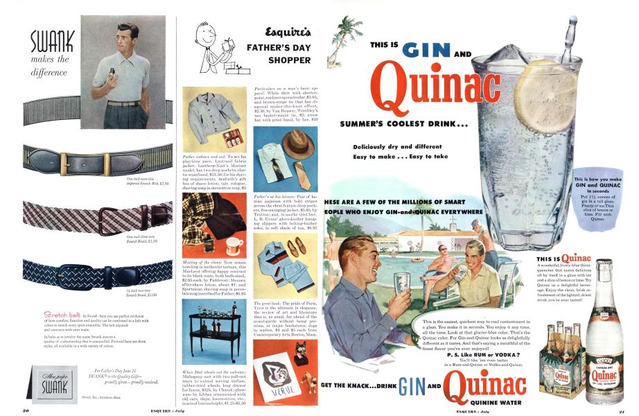 Advertisement: Quinac | Esquire | JULY, 1953