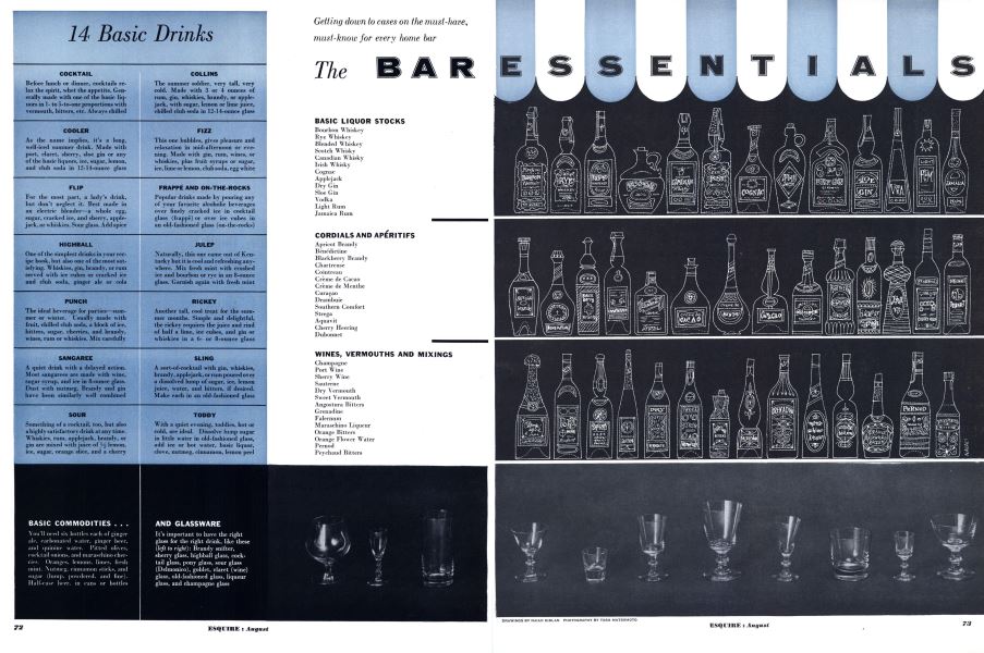 The Bar Essentials | Esquire | AUGUST, 1953