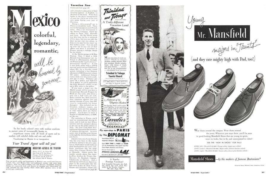 Bostonian Shoes: Mansfield Shoes | Esquire | SEPTEMBER, 1953