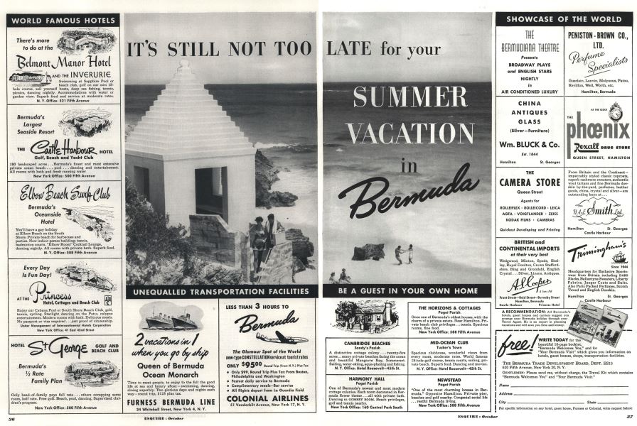 The Bermuda Trade Development Board | Esquire | OCTOBER, 1953