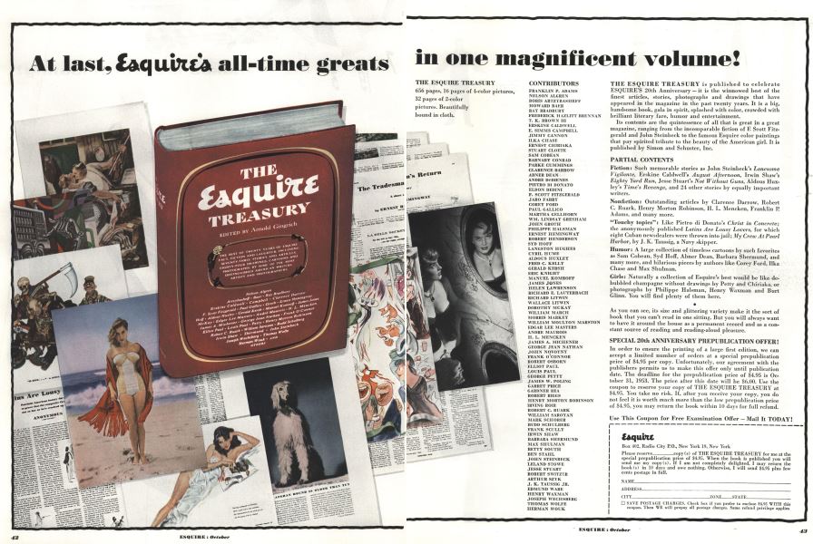 Advertisement: Esquire | Esquire | OCTOBER, 1953