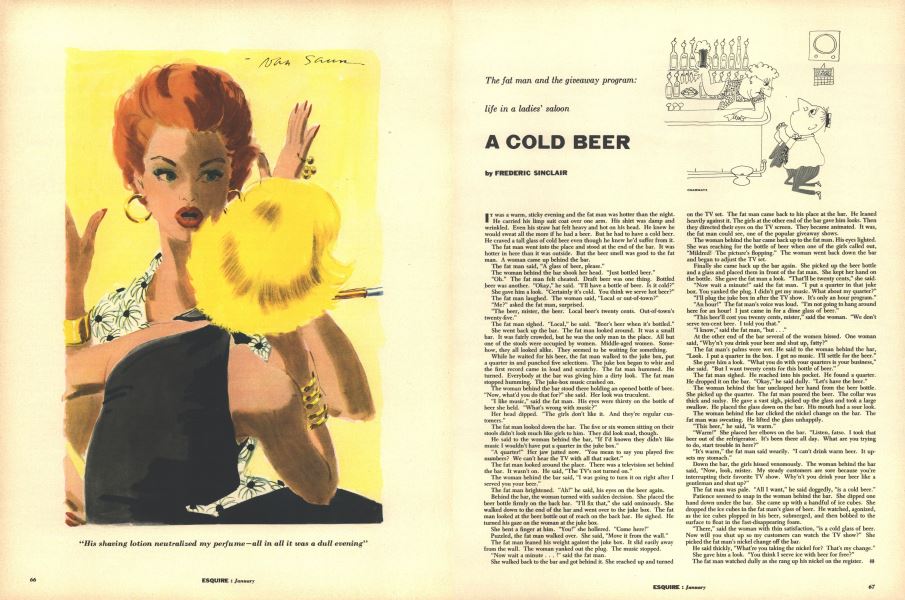 A COLD BEER | Esquire | JANUARY, 1954