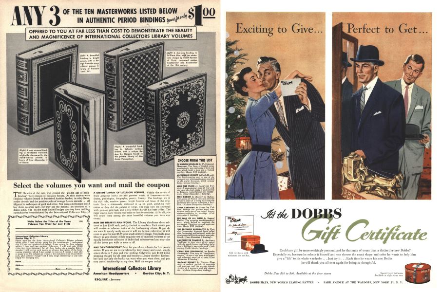 DOBBS HATS | Esquire | JANUARY, 1954