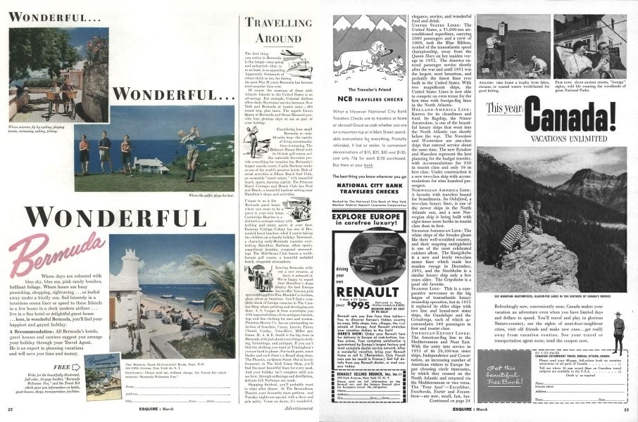 The Bermuda Trade Development Board | Esquire | MARCH, 1954