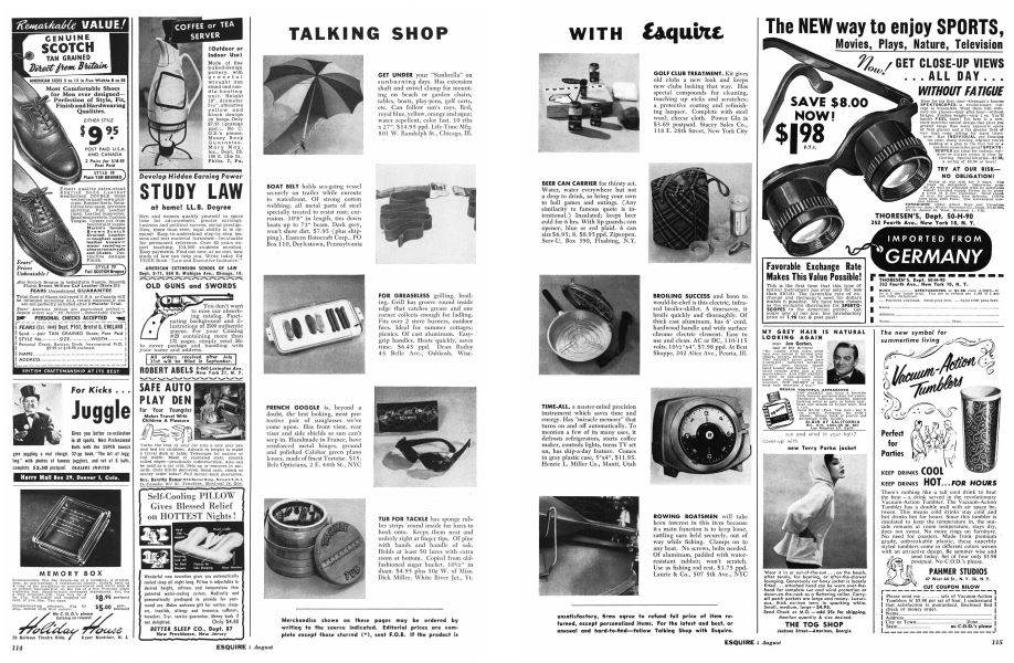 Advertisements | Esquire | AUGUST,1954