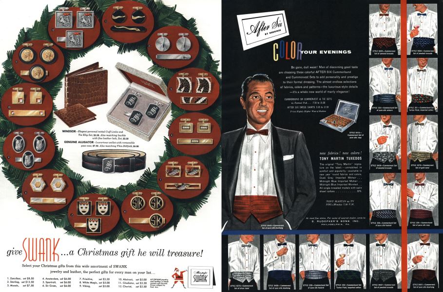 Swank: Genuine Alligator | Esquire | DECEMBER, 1954