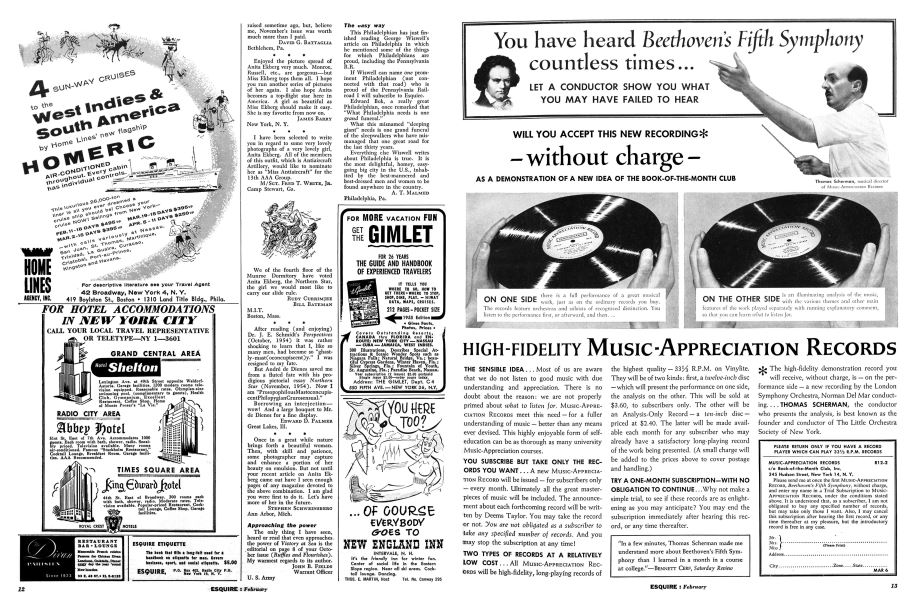 Music-appreciation Records | Esquire | FEBRUARY, 1955