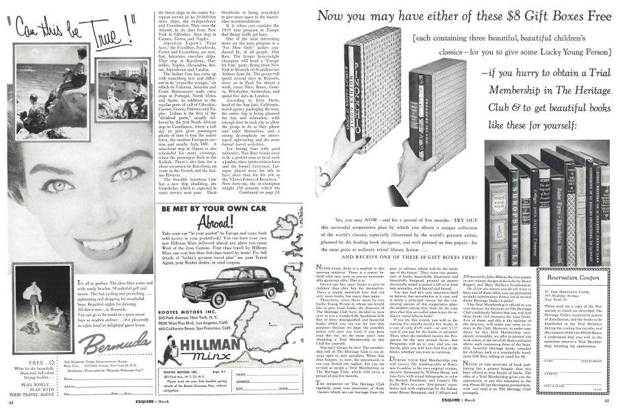 The Bermuda Trade Development Board | Esquire | MARCH, 1955