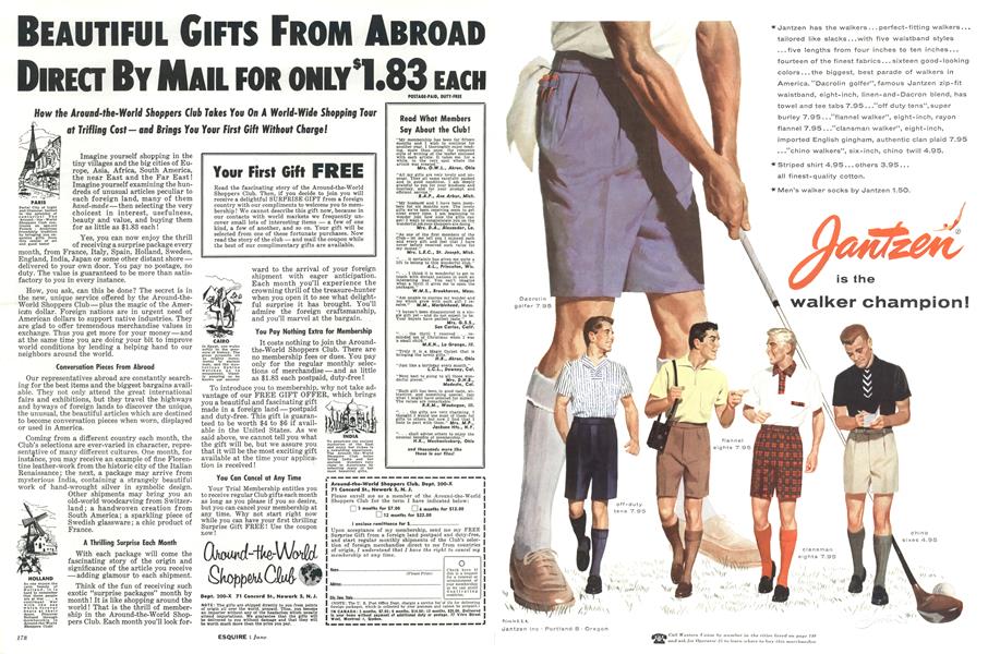 Around-the-world Shoppers Club | Esquire | JUNE, 1955