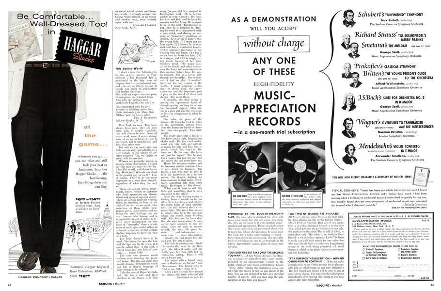 Music-appreciation Records | Esquire | OCTOBER, 1955