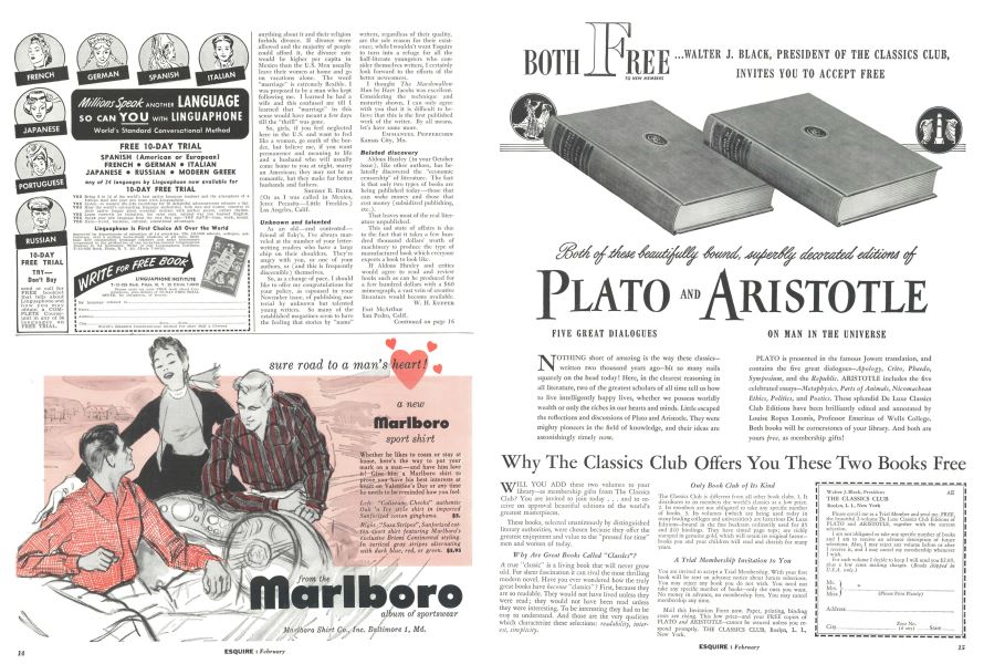 The Classics Club | Esquire | FEBRUARY, 1956
