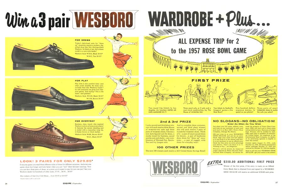International Shoe Company | Esquire | SEPTEMBER, 1956