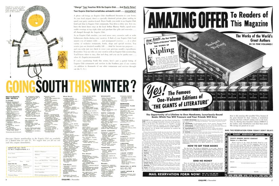 Esquire Club | Esquire | NOVEMBER, 1956
