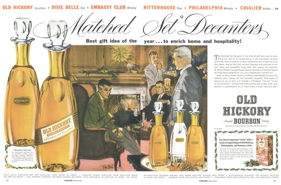 PUBLICKER DISTILLERS PRODUCTS, INC.: OLD HICKORY | Esquire | DECEMBER, 1956