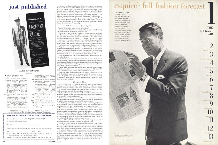 Advertisement: Esquire | Esquire | AUGUST, 1957