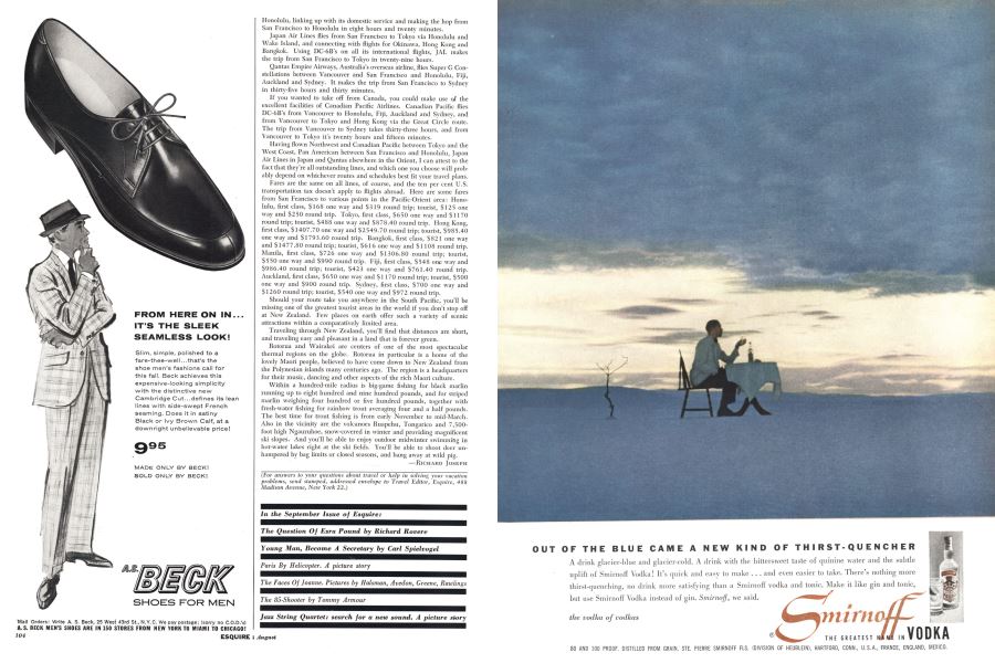 Advertisement: Smirnoff | Esquire | AUGUST, 1957
