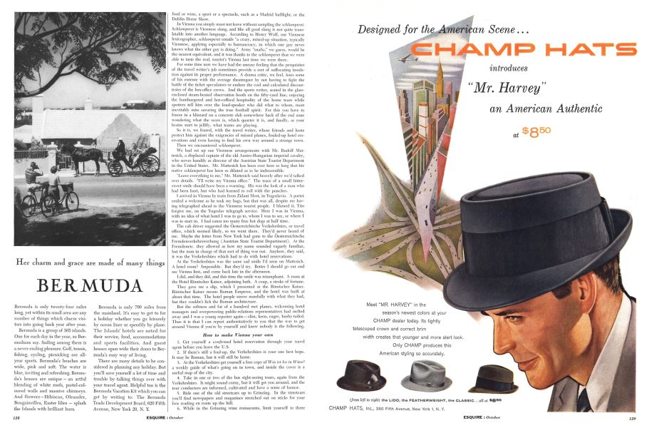 The Bermuda Trade Development Board | Esquire | OCTOBER, 1957