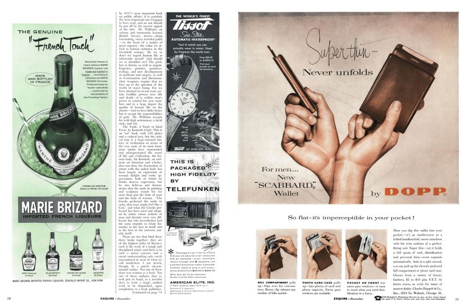 Charles Doppelt & Co., Inc.: Scabbard | Esquire | DECEMBER, 1957