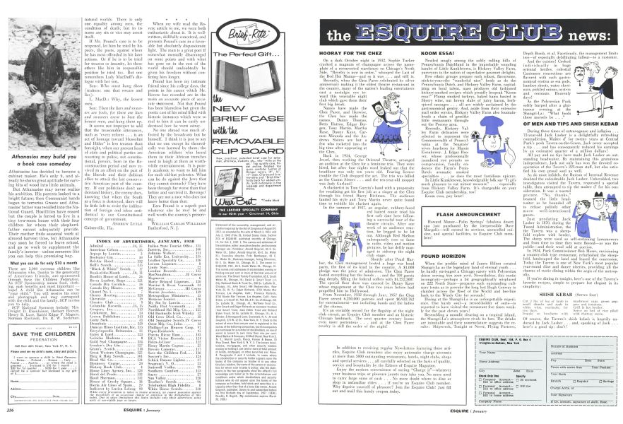 ESQUIRE CLUB | Esquire | JANUARY, 1958