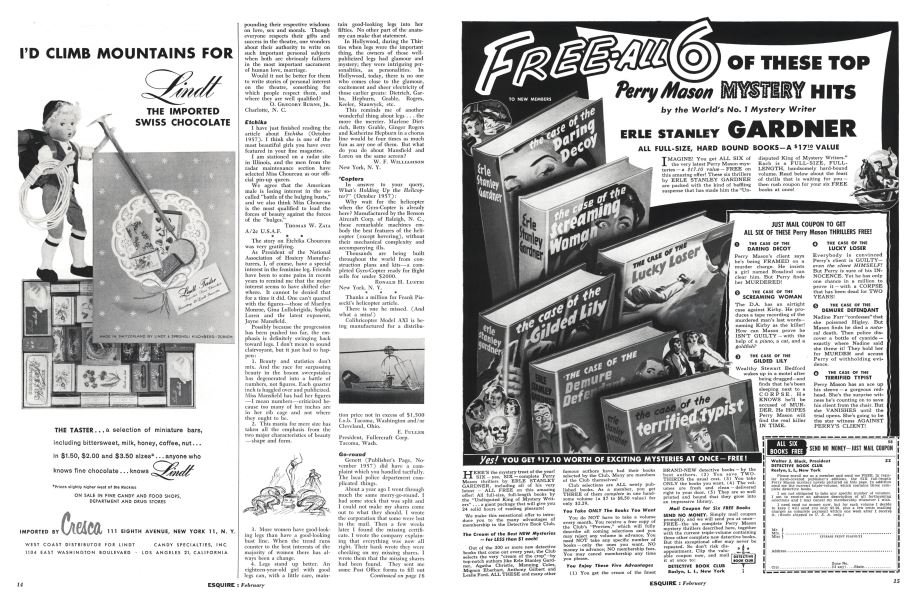 Detective Book Club | Esquire | FEBRUARY, 1958