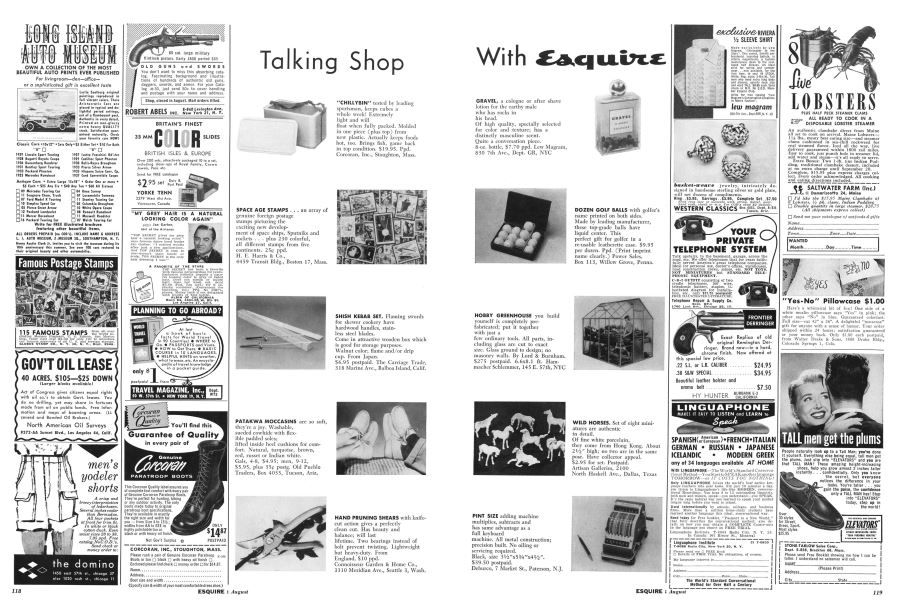 Advertisements | Esquire | AUGUST, 1958